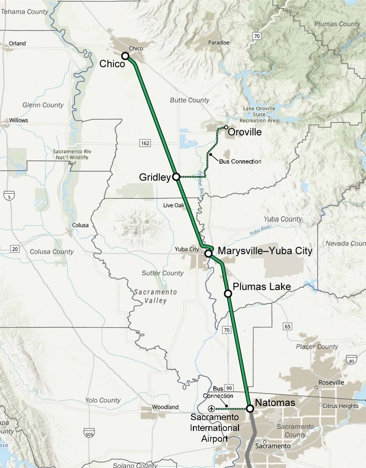 North Valley Rail – Chico • Gridley • Marysville/Yuba City • Plumas ...